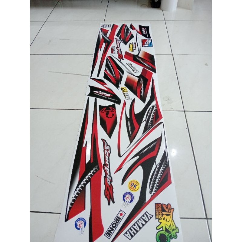 Jual stiker striping Scorpio steko batik | Shopee Indonesia