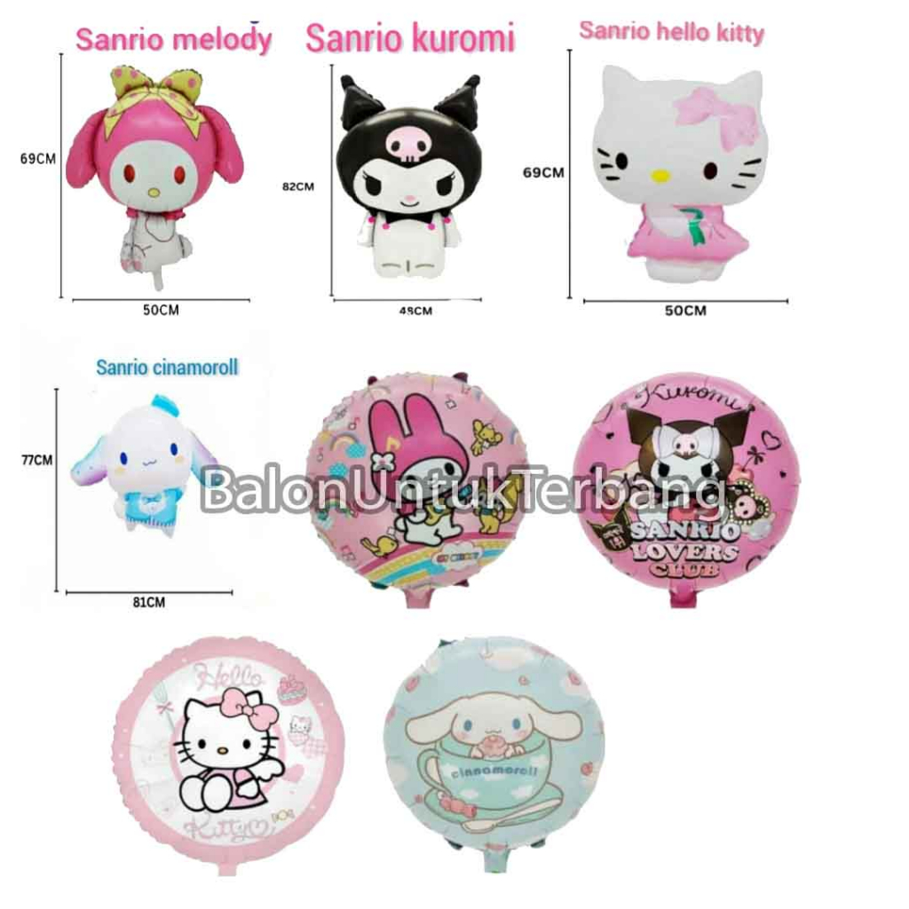 Jual Balon Foil Karakter Sanrio / Balon Foil Sanrio Kuromi / Sanrio ...
