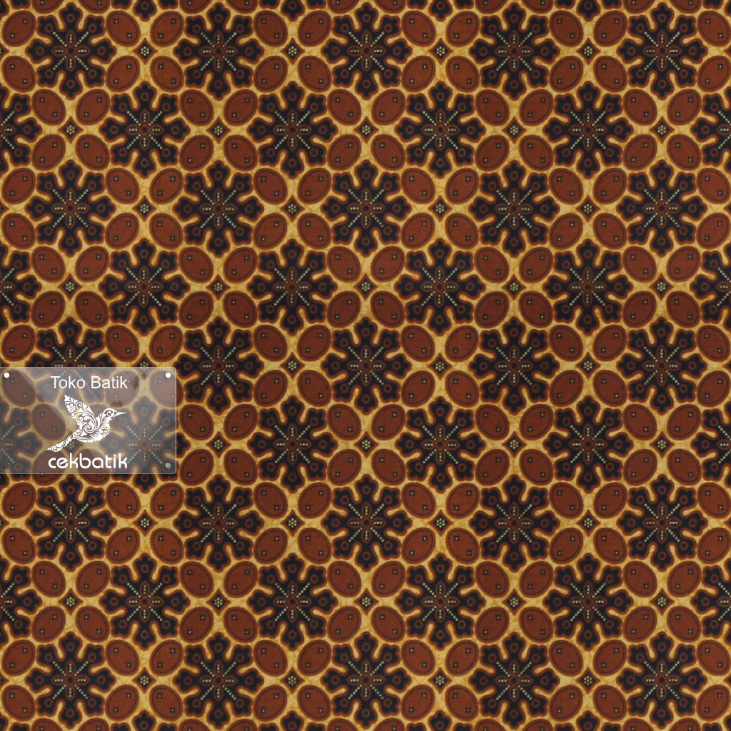 Jual Kain Batik - Motif Batik Sogan Kawung Bunga Classic (Coklat ... Jual Kain Batik - Motif Batik Sogan Kawung Bunga Classic (Coklat ...