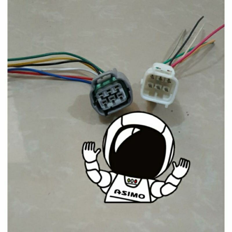 Jual Soket headlight pin 6 original mitsubishi new led Pajero Sport ...