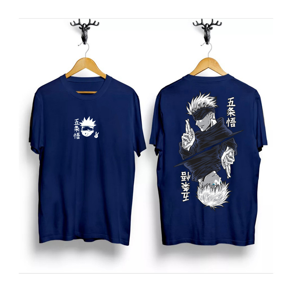 Jual Baju kaos pria distro motif terbaru Gojo Satoru x Yuji Itadori x ...
