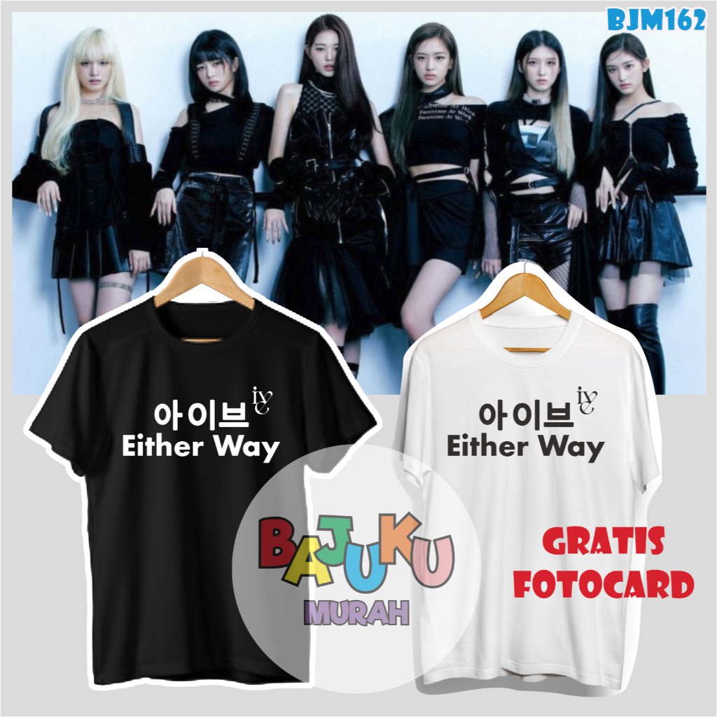 Jual BJM162 Kaos Either Way Ive Yujin Logo Kecil + Fotocard | Shopee ...
