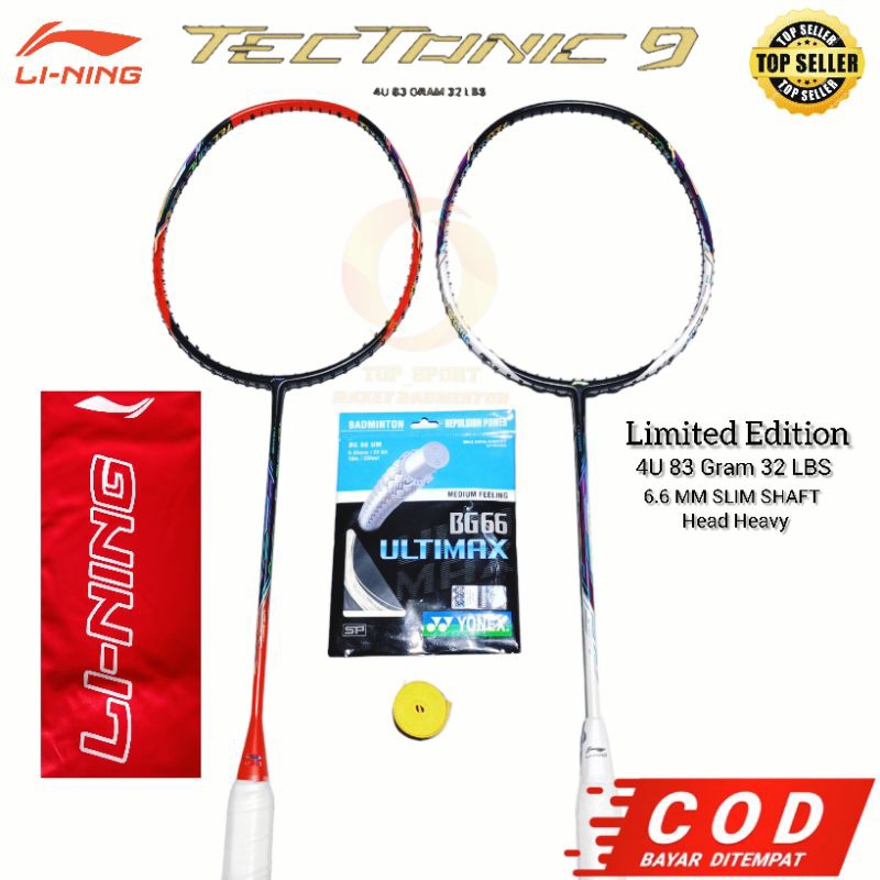 Jual RAKET BADMINTON LI-NING TECTONIC 9 COMBAT HEAD HEAVY 32 LBS ...