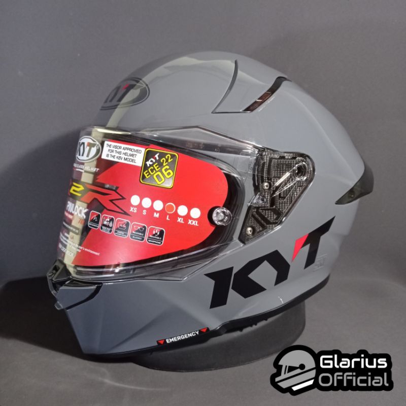 Jual KYT R2R GREY GLOSSY | Shopee Indonesia