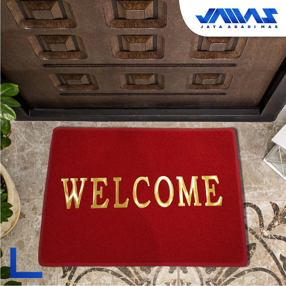 Jual Keset PVC Welcome Ukuran Besar 60x90 Cm Alas Kaki Karet Anti Slip ...