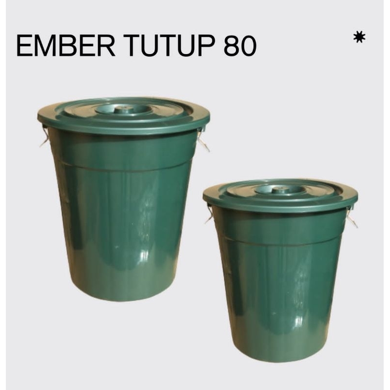 Jual tong tutup plastik 80 liter/tong air tutup besar/tong plastik ...
