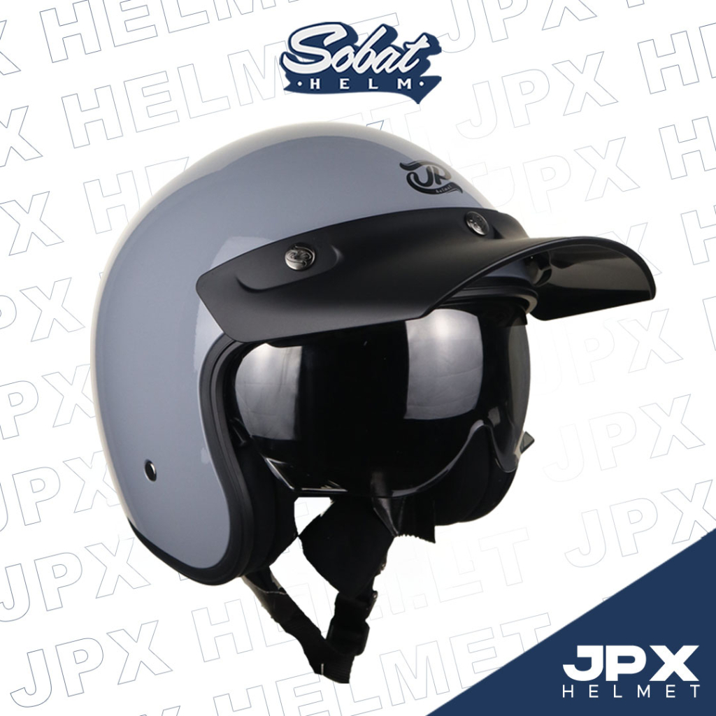 Jual Helm Retro JP Signature Open Solid HITAM DOFF Helm Half Face SNI ...