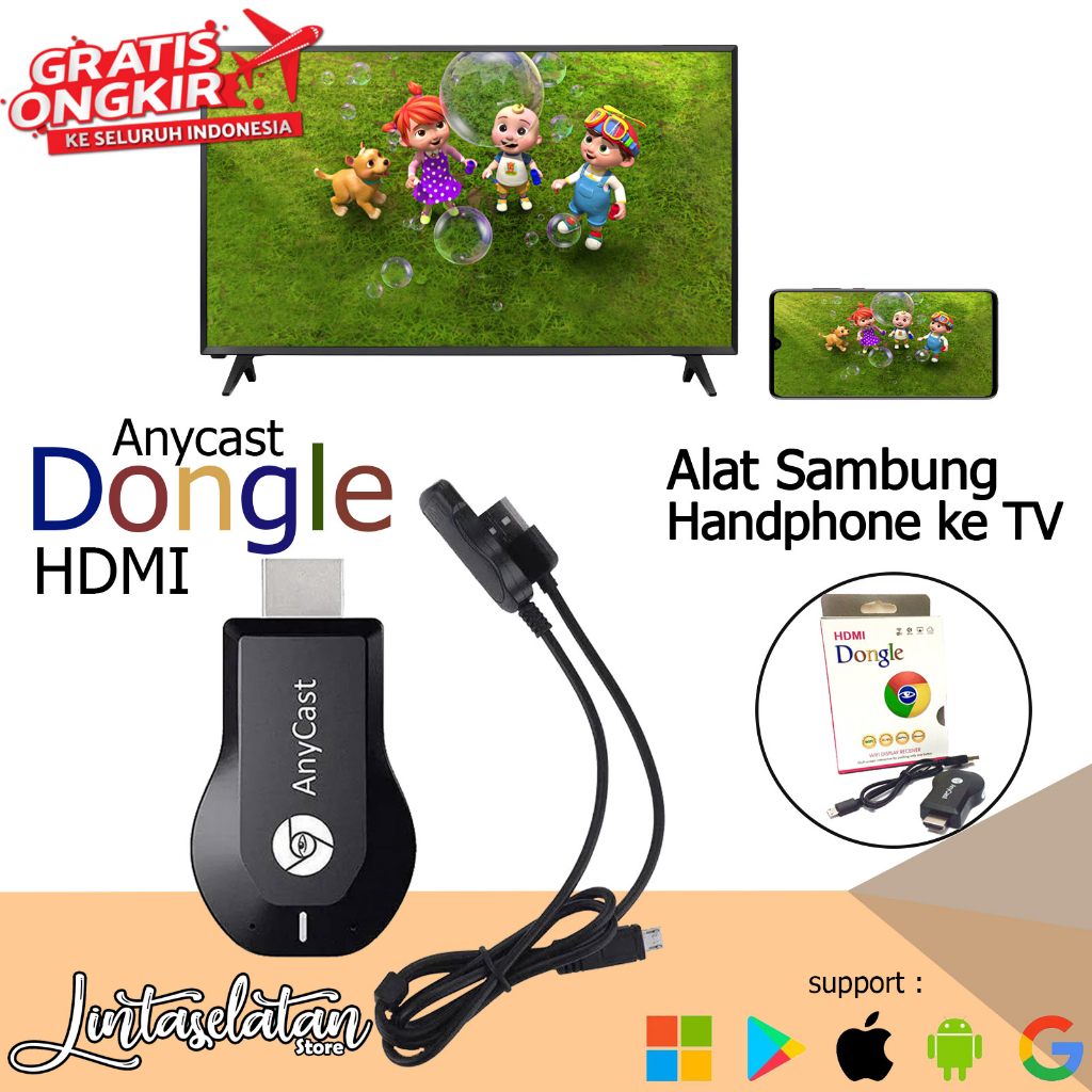 Jual Screen Mirroring Anycast Dongle Wifi HDMI Display Receiver ...