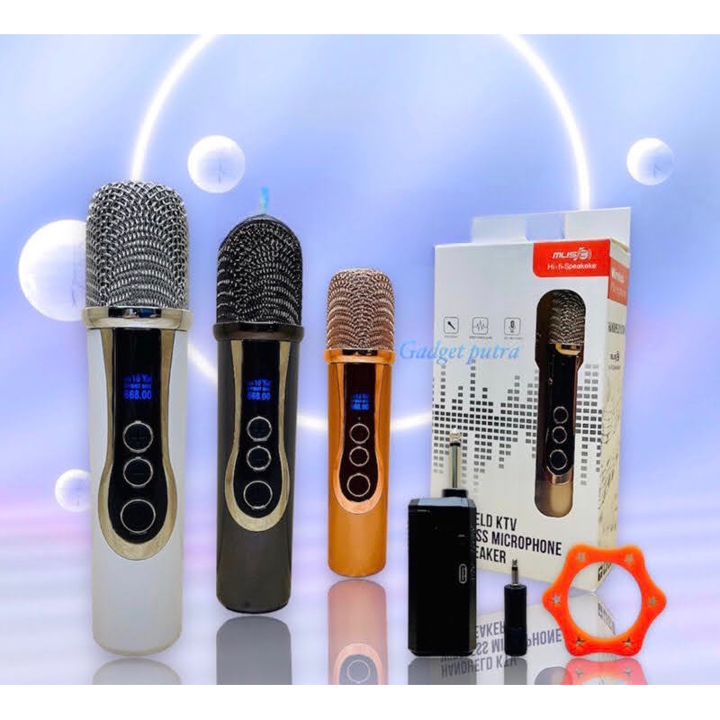 Jual Mic Wireless KTV with receiver 1 Mic / Single Mic Bluetooth multi Microphone Wireless ...