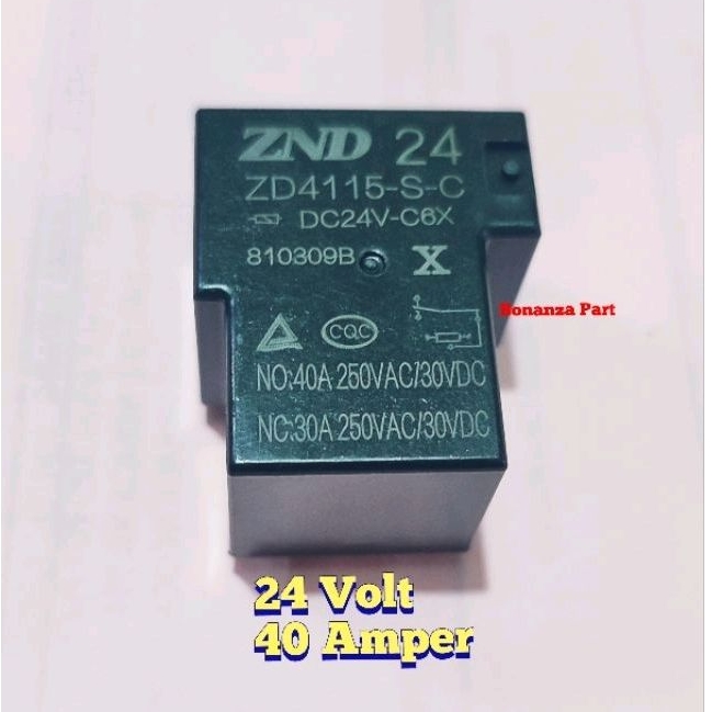 Jual Relay 12v 24V 40A ZND 5pin Relay kodok 40A | Shopee Indonesia