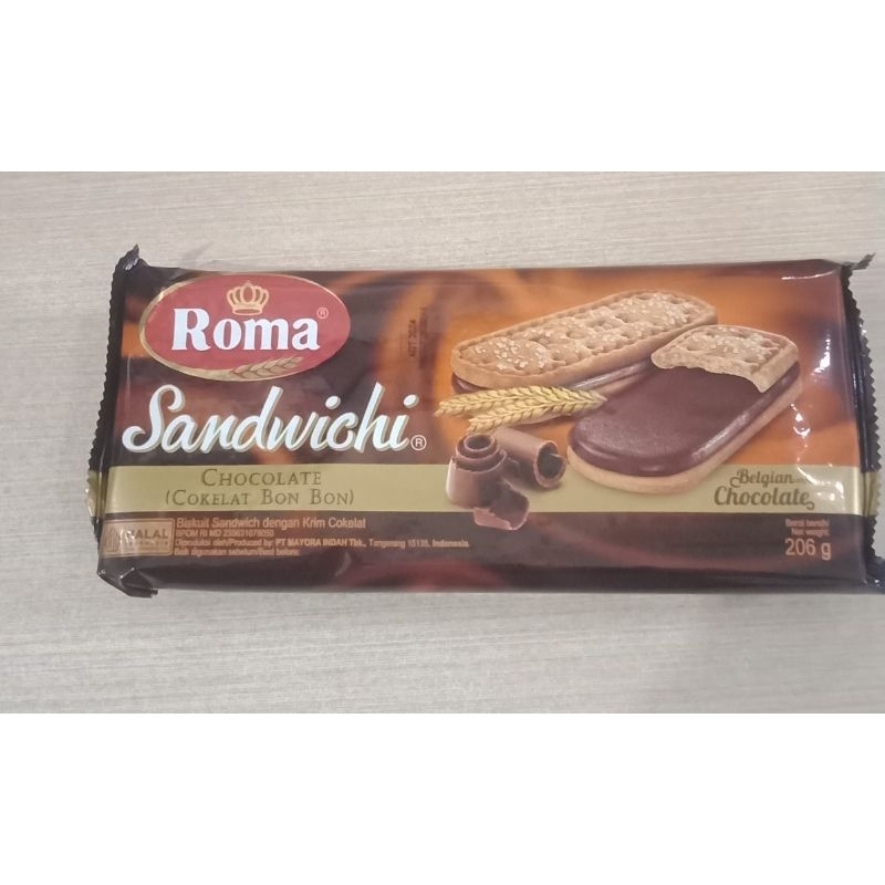 Jual Roma Sandwich Coklat || Roma Sandwich Kacang 189 gram | Shopee ...