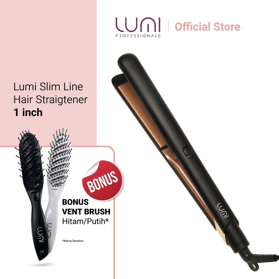 Jual LUMI Catokan Slimline Hitam / Putih Hair Straightener 1" Original ...
