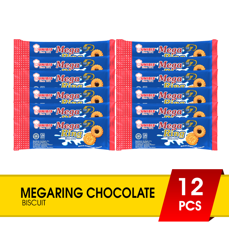 Jual Unibis Mega Ring Chocolate Cookies Sachet 24g (1 pack) | Shopee ...