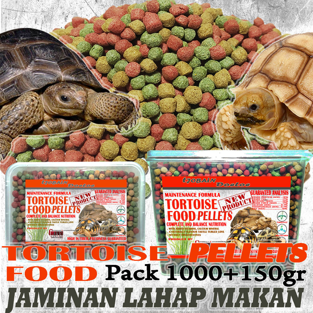 Jual 250GR MAKANAN PAKAN PELET KURAKURA DARAT TORTOISE FOOD PELLETS ...
