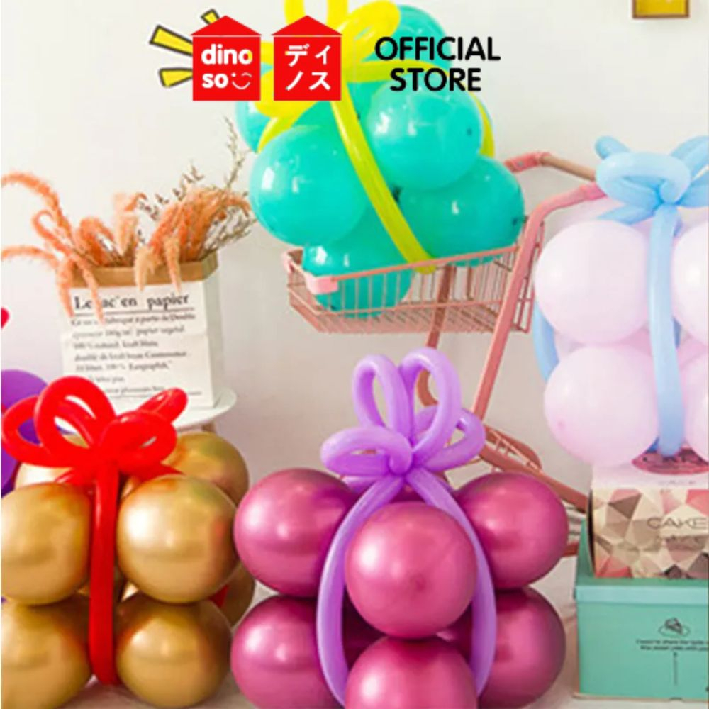 Jual DINOSO Balon Latex Bentuk Kado Balon Gift Box Diy Warna Warni ...