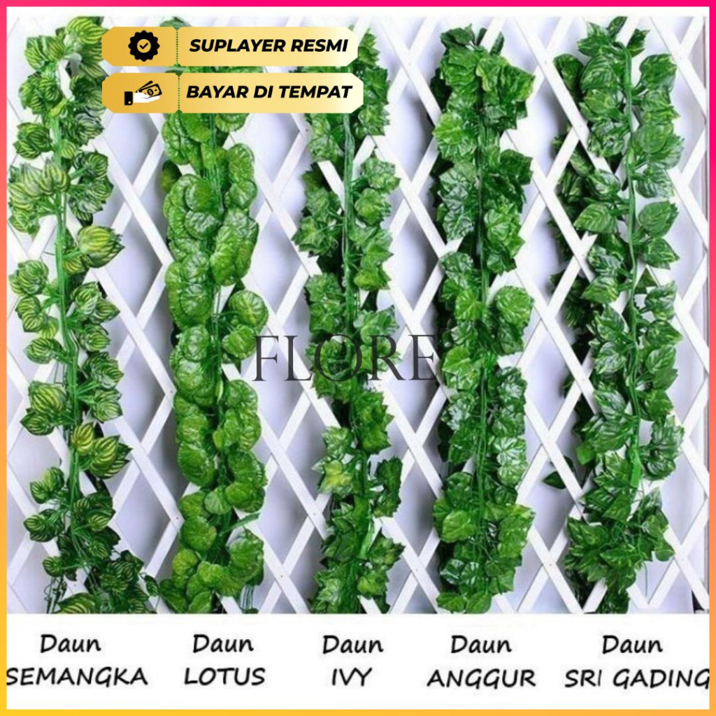 Jual Daun Rambat Sulur 2,4 Meter/Daun Juntai Dekorasi/Daun Rambat ...
