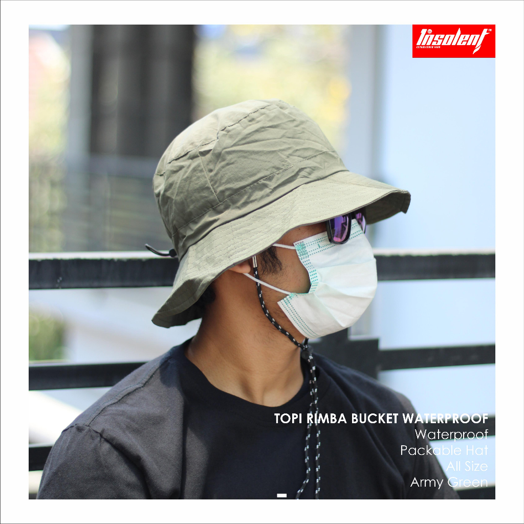 Jual Insolent - Topi Bucket Rimba Waterproof Packable Hat - Untuk Naik ...