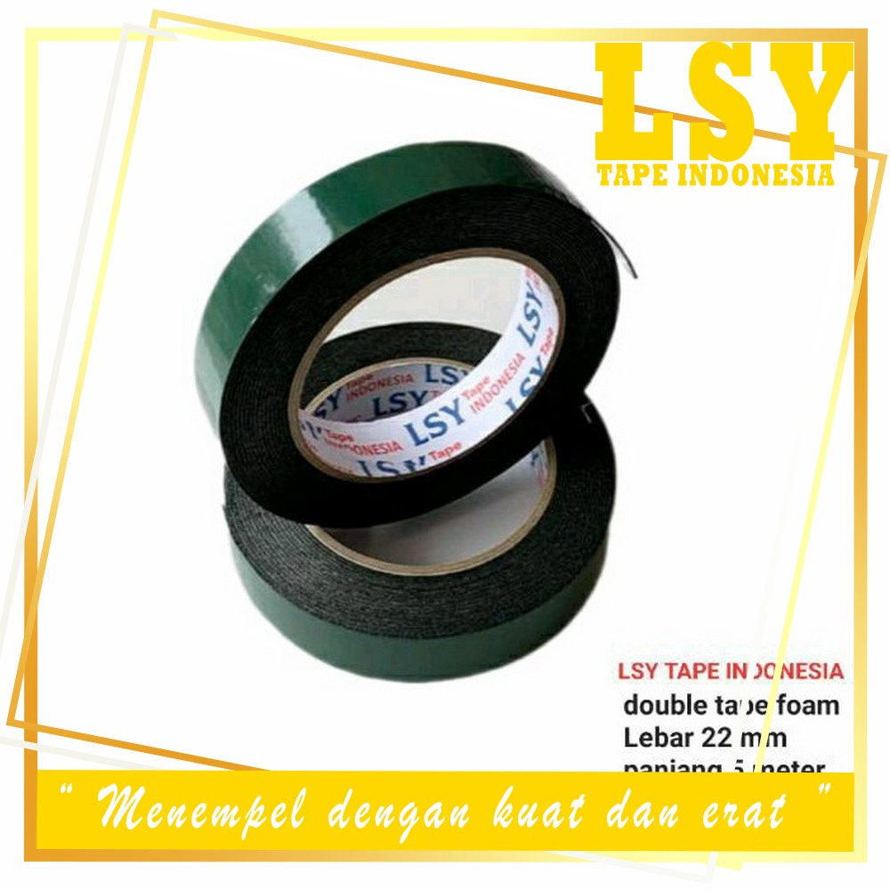 Jual LSY Double Tape Foam 22mm x 5meter Full | Isolasi Tape Double Foam ...