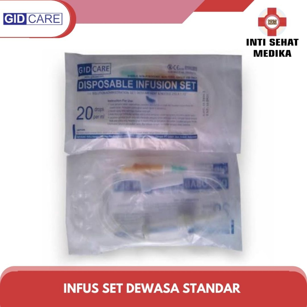 Jual Infusion Set Adult Gidcare / Alat Selang Infus Set Dewasa ...