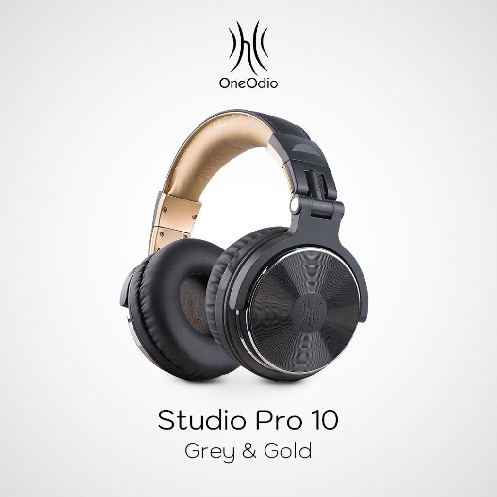 Jual OneOdio Studio Pro 10 Over Ear Wired DJ Headphones - Grey Gold ...