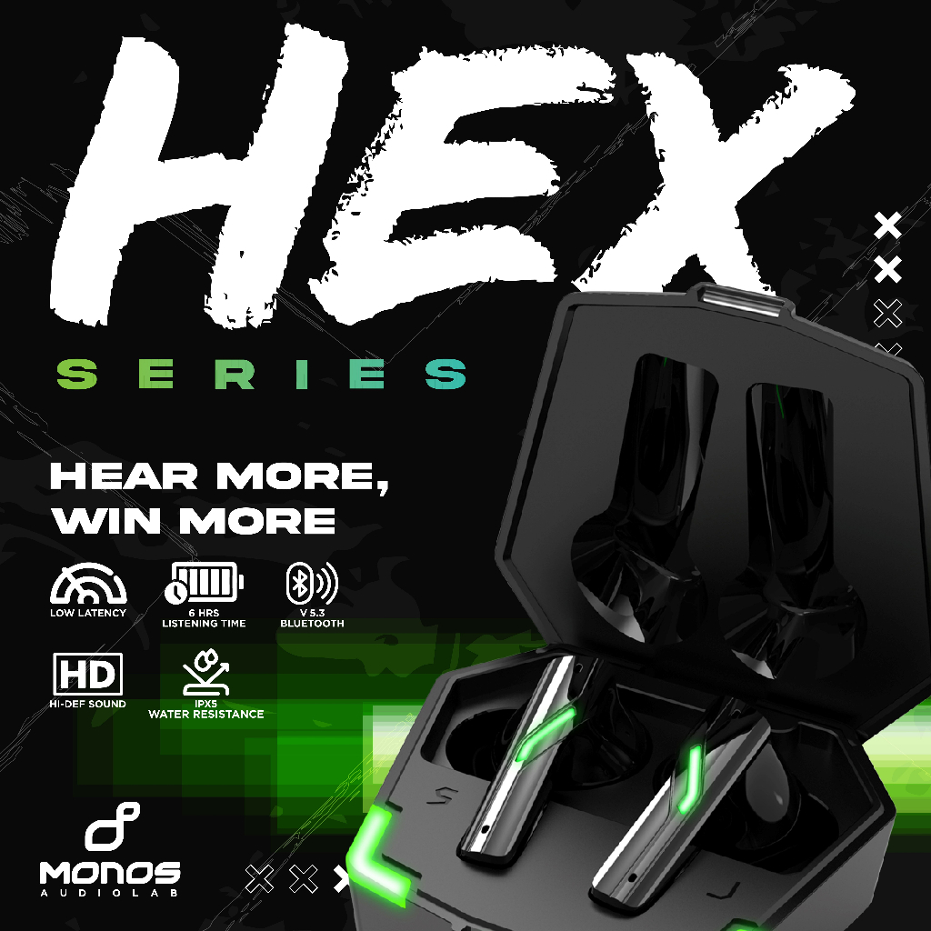 Jual MONOS HEX Series True Wireless Bluetooth TWS Low Delay Gaming ...