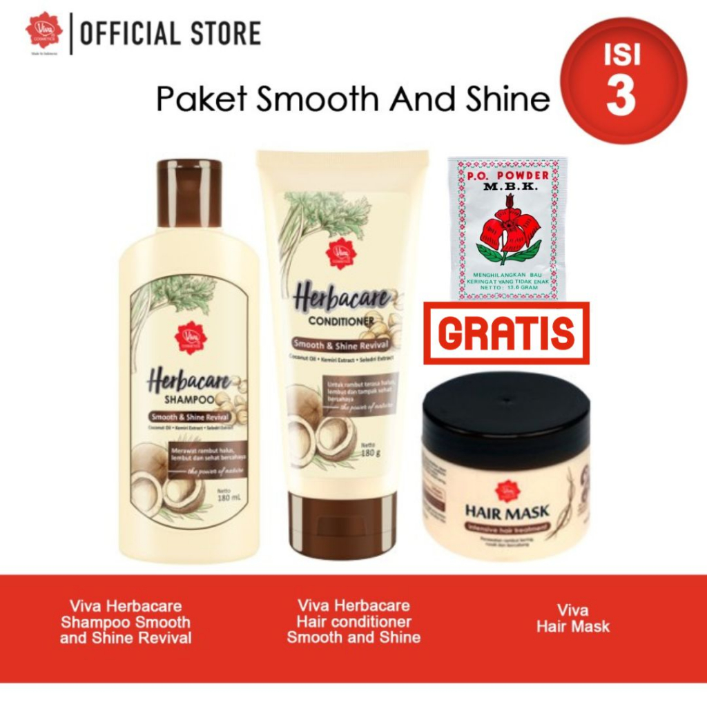 Jual Paket Viva Herbacare Perawatan Rambut Kering isi 3 - INTENSE ...