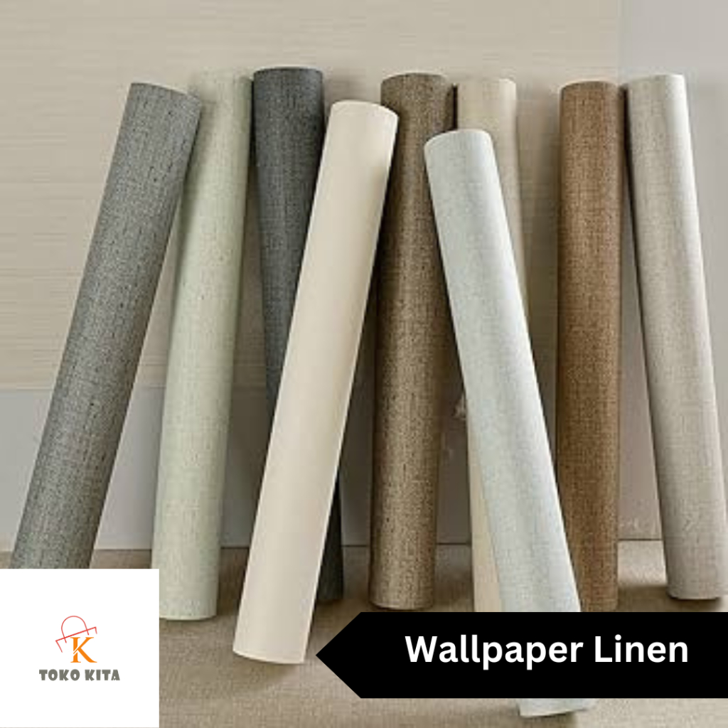 Jual Wallpaper Linen Roll / Wallpaper Sticker Linen Dinding Foam Ukuran ...