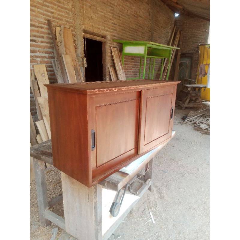 Jual Kitchen set minimalis kayu jati pintu sliding/geser produk ...