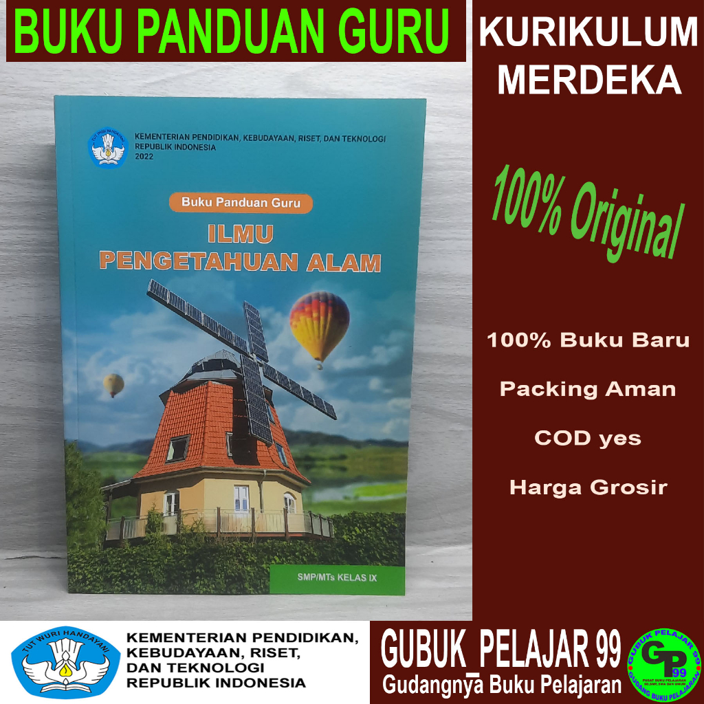 Jual Buku Panduan GURU ILMU PENGETAHUAN ALAM (IPA) Untuk SMP Kelas 9 Kurikulum MERDEKA ...