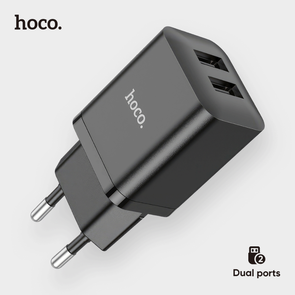 Jual HOCO Kepala Charger Adaptor Safe Charging 3 Port USB 2.1A N25 ...