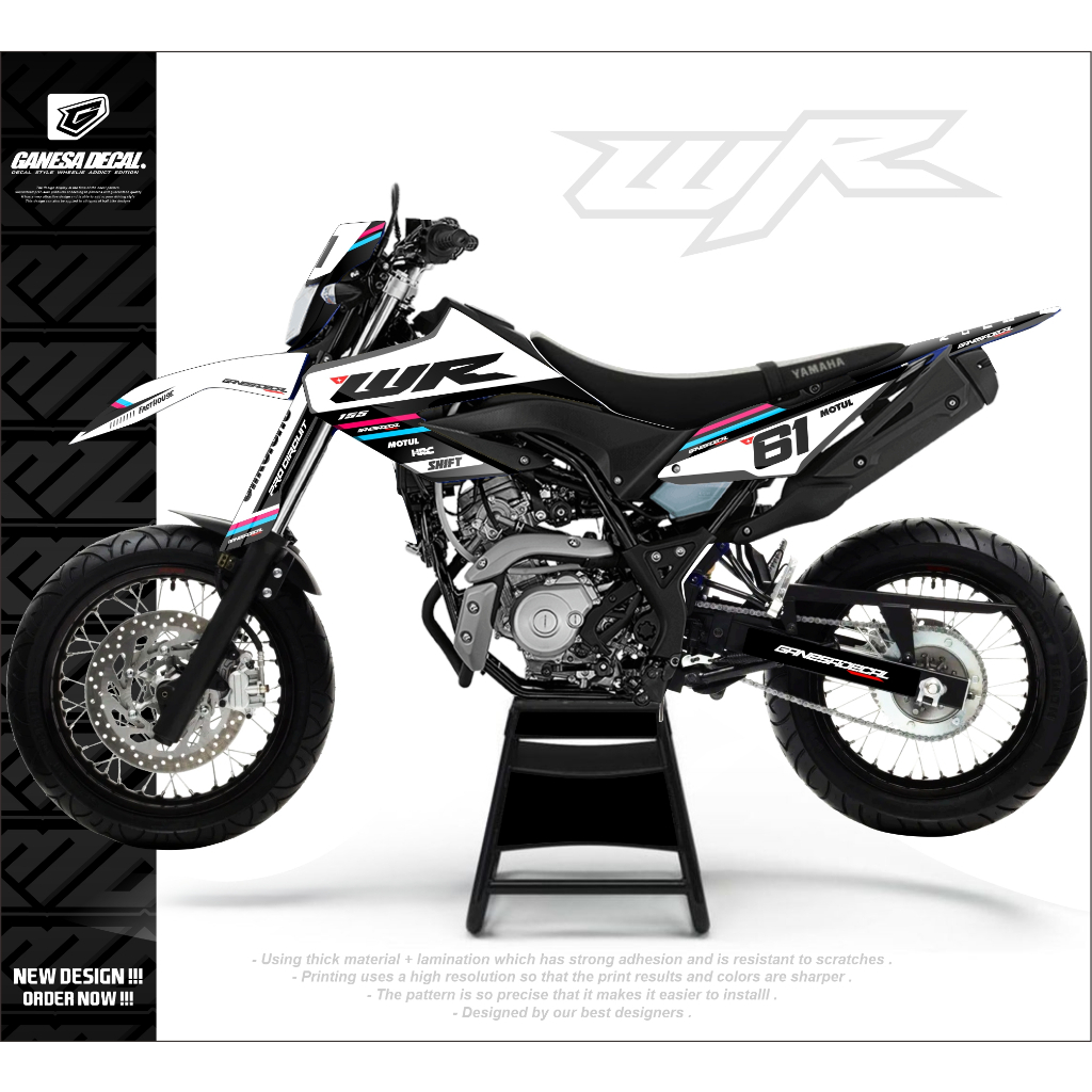 Jual Decal Stiker WR 155 Fullbody Supermoto - Dekal Sticker Motor Cross ...