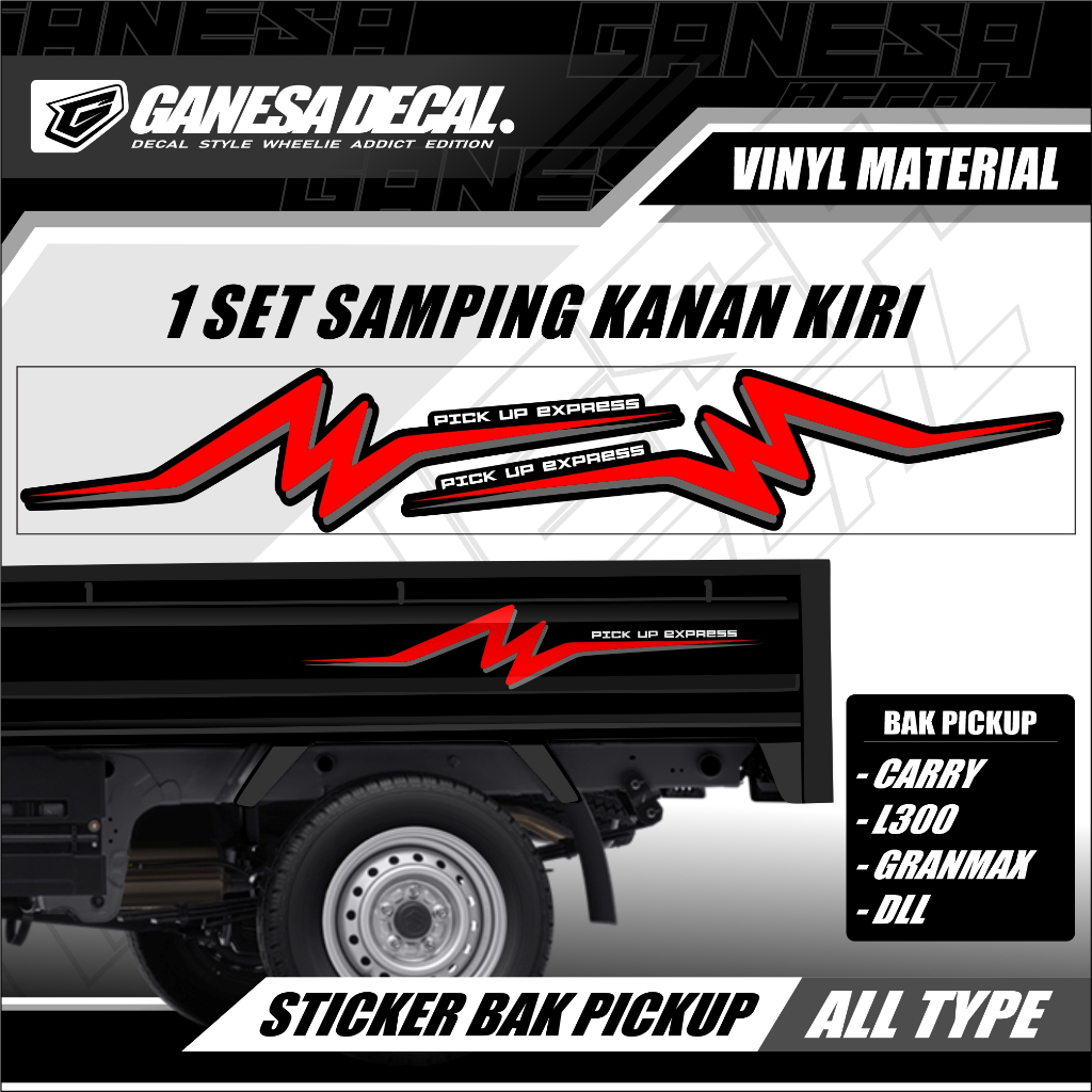 Jual Stiker Bak Pick Up Sticker Striping Lis Body Pick Up GRAND MAX ...