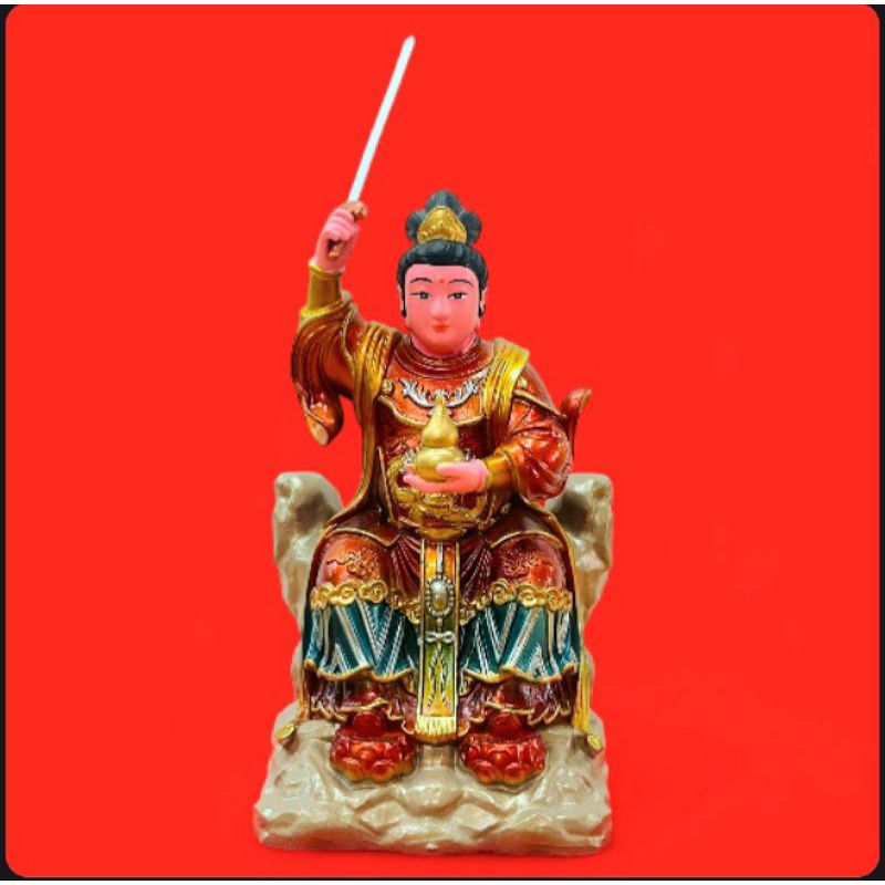 Jual patung dewi jiu tian xuan nu / ciu tien sen ni uk 4 inch fiber ...