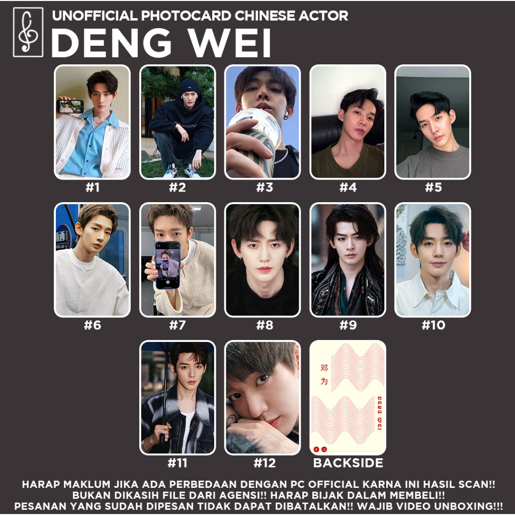 Jual [CHINESE ACTOR] PHOTOCARD DENG WEI FANMADE | Shopee Indonesia