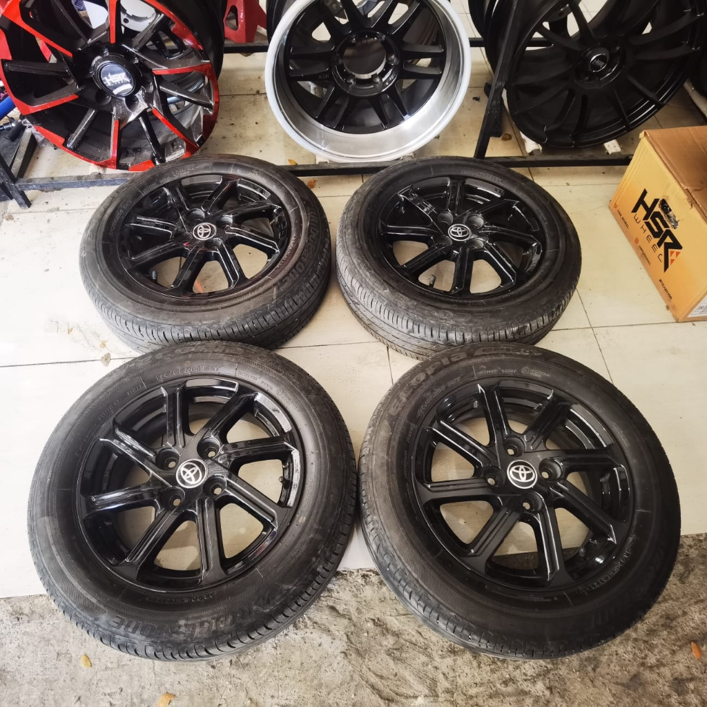 Jual Velg Mobil Bekas Ring 14 baut 4 STD NEW CALYA R14 H4X100 BAN 175 ...