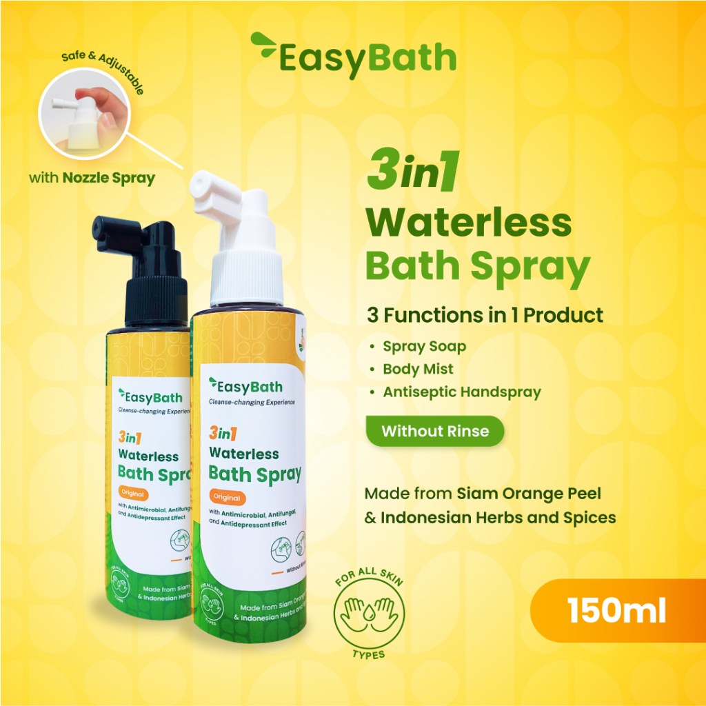Jual EasyBath 3in1 (Spray Soap, Body Mist, Antiseptic Handspray) 150ml ...