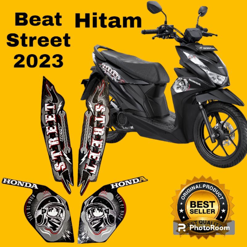 Jual striping honda beat street 2023 hitam, lis body motor beat street ...