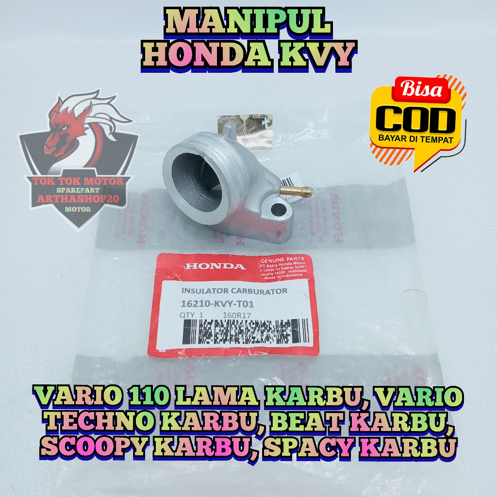 Jual INTAKE MANIPUL KVY 100% KUALITAS ASLI ORIGINAL HONDA UNTUK MOTOR VARIO 110 LAMA KARBU ...