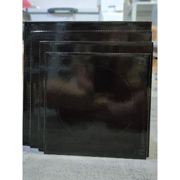 Jual Alas Base Square Hitam Polos per pak isi 10 lembar (Ukuran di ...