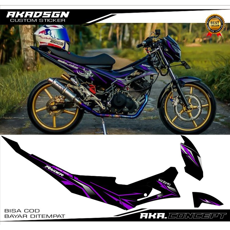 Jual sticker striping Suzuki Satria fu facelift bisa request | Shopee ...