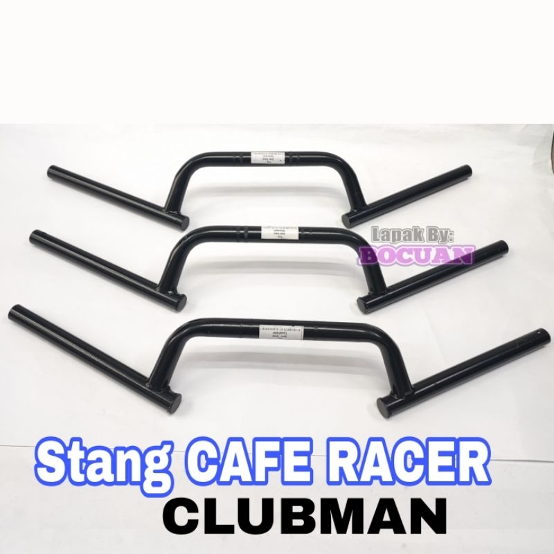 Jual stang clubman cafe racer w175 xsr155 motobi 152 custom hitam 7 8 ...