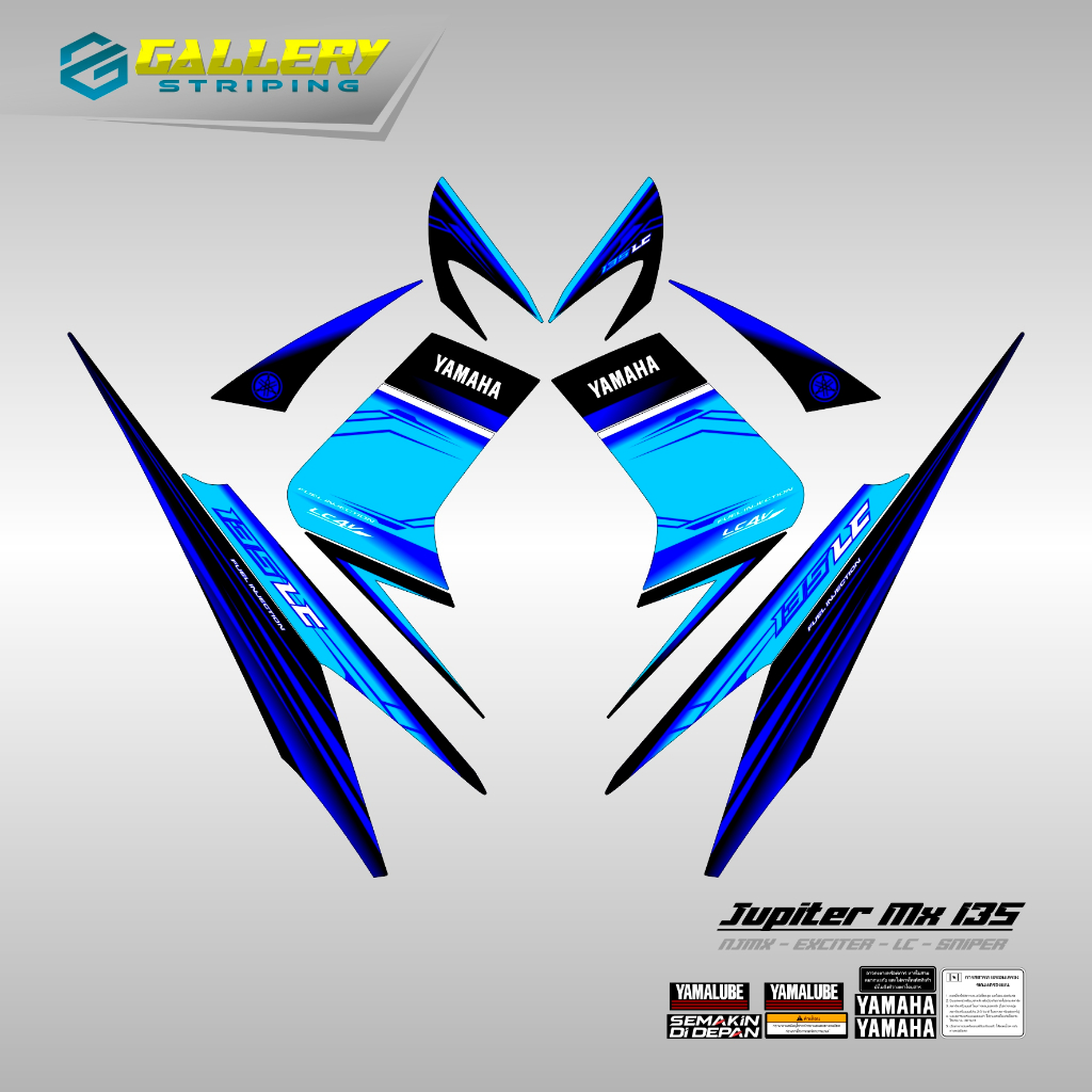 Jual Striping MX Old 135 LC Motif 13 Sticker Jupiter MX Lama Exciter ...