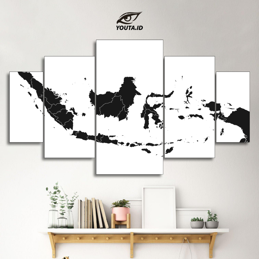 Jual YOUTA.ID HIASAN PAJANGAN DINDING POSTER PETA INDONESIA 1 SET 5 Pcs ...