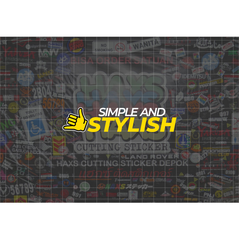 Jual Cutting Sticker Simple And Stylish Ukuran 10 Cm Untuk Motor Mobil ...