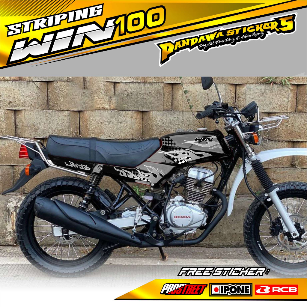 Jual STRIPING VARIASI HONDA WIN 100 DESAIN API / STICKER LIST VARIASI ...