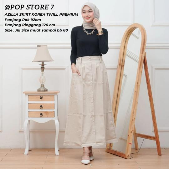 Jual ROK AZILLA KOREA SKIRT TWILL PREMIUM TERBARU | Shopee Indonesia
