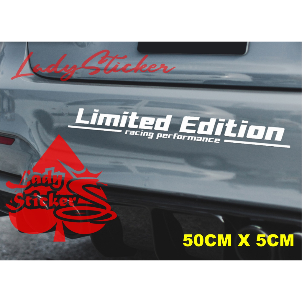 Jual cutting sticker LIMITED EDITION sticker bumper depan belakang ...