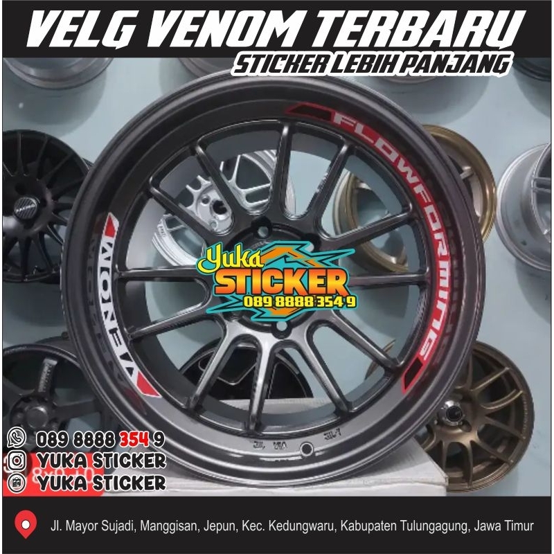 Jual STIKER VELG VENOM FLOW FORMING TERBARU/LEBIH PANJANG | Shopee ...