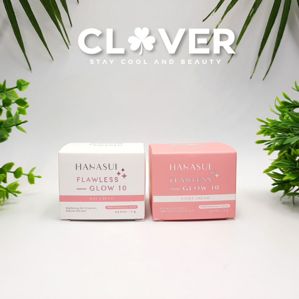 Jual HANASUI FLAWLESS GLOW 10 DAY CREAM AND NIGHT CREAM 15GR | Shopee ...
