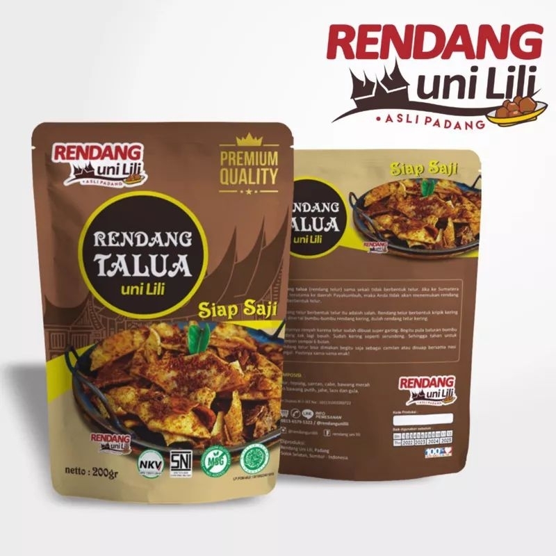 Jual Rendang telur - RENDANG UNI LILI 200 gr | Shopee Indonesia